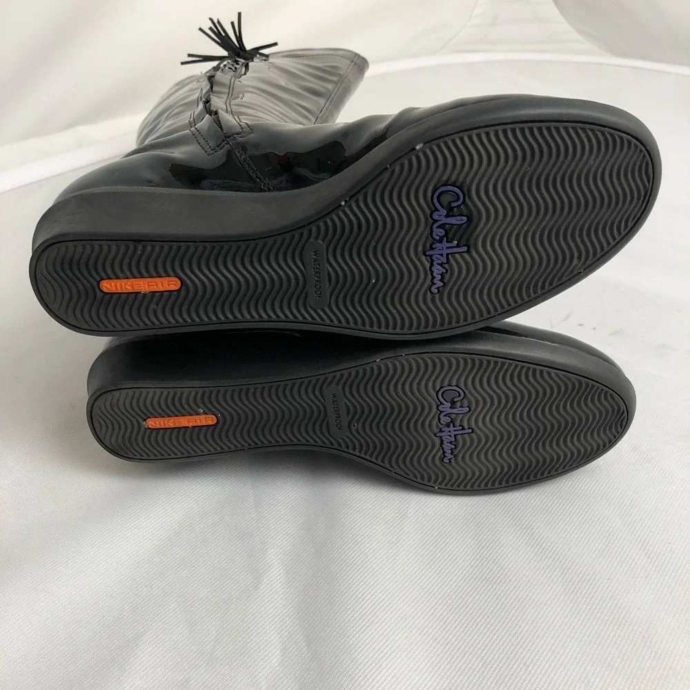 Cole Haan | Shoes | Cole Haan Nike Air Black Waterproof Tall Boots ...